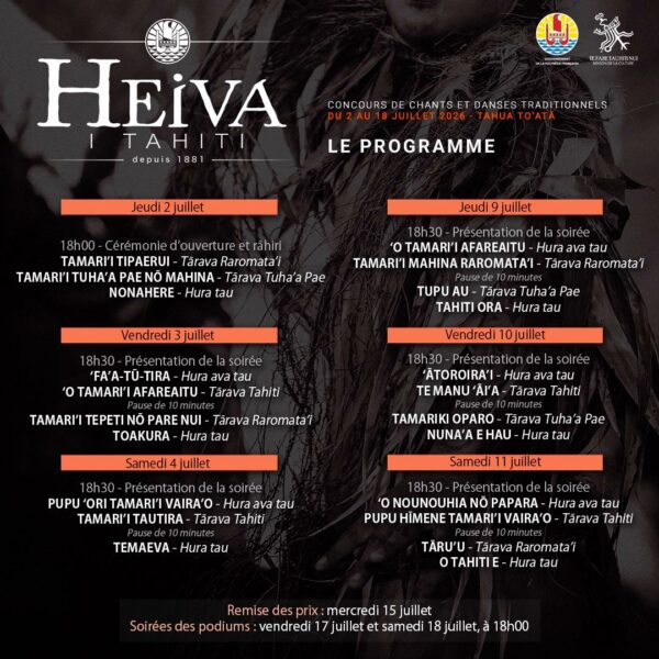 Heiva i Tahiti 2026 - IA ORA NA