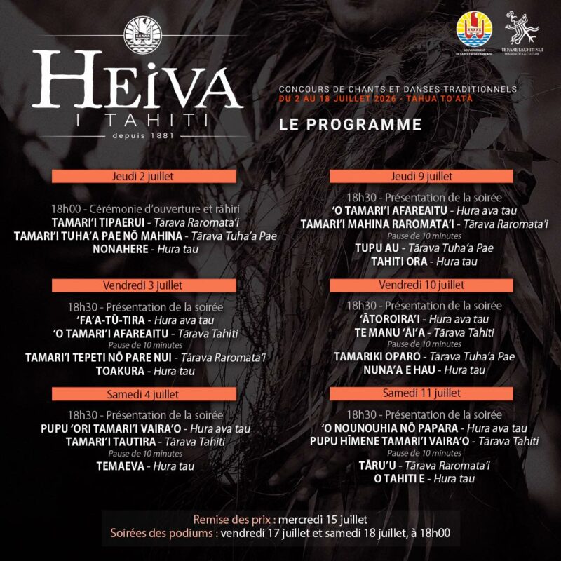 Heiva i Tahiti 2026 - IA ORA NA
